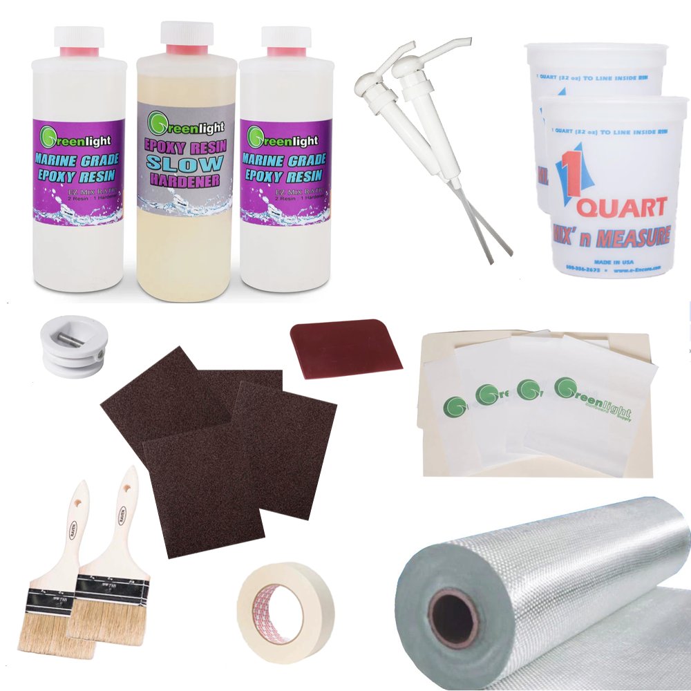 Beginner Surfboard/ SUP Fiberglassing Kit with Epoxy Resin — Greenlight ...