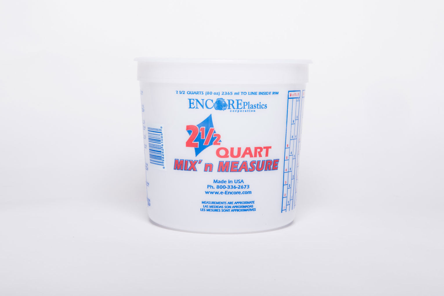 Plastic Graduated Mixing Bucket - 2.5 Quart — Greenlight Surf Co.